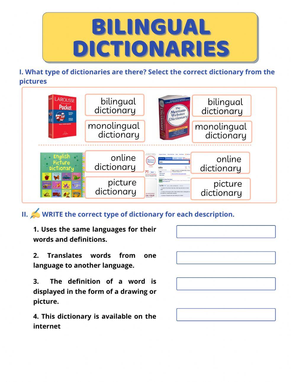 467265 | Types of dictionaries-There is-there are | Elisa