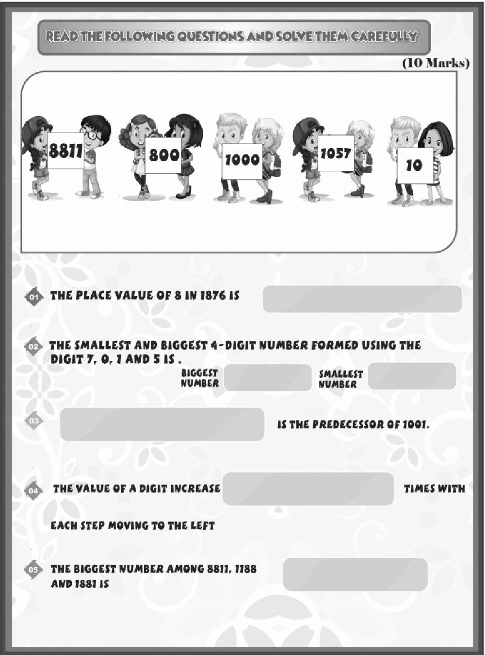 4TH CLASS MATH QUEST online exercise for | Live Worksheets