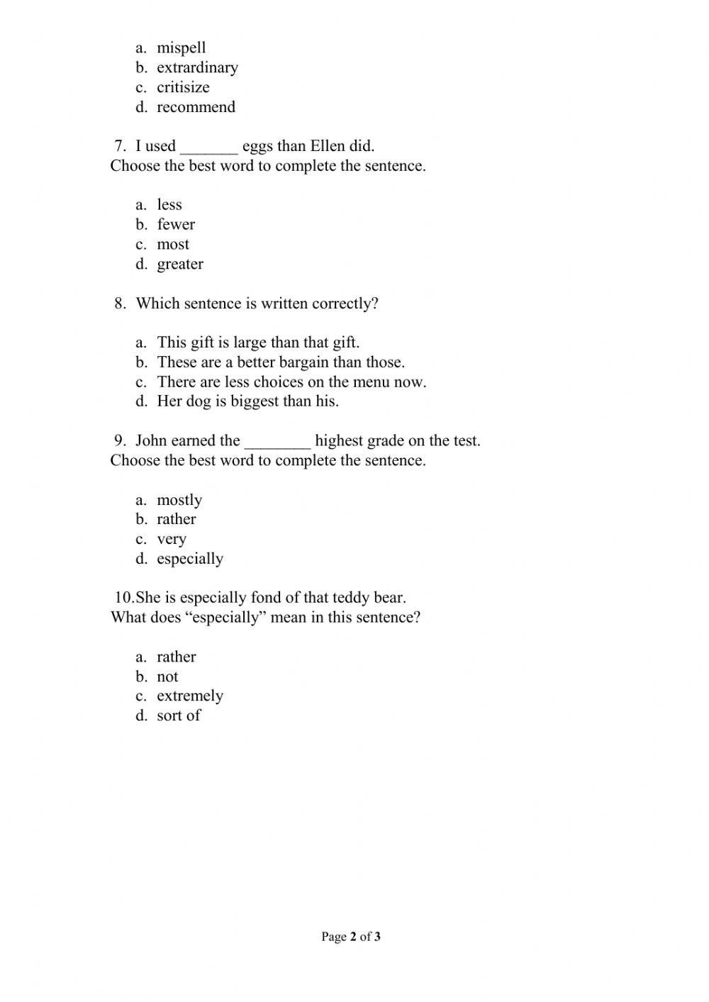 MAP test practice 1- Grade 6 6197176 | Aysha Jaleela
