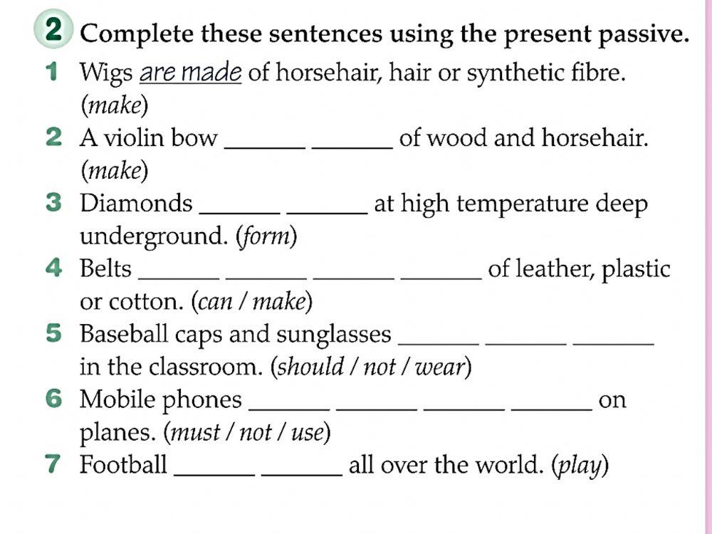 Pdf online worksheet: Passive | Live Worksheets