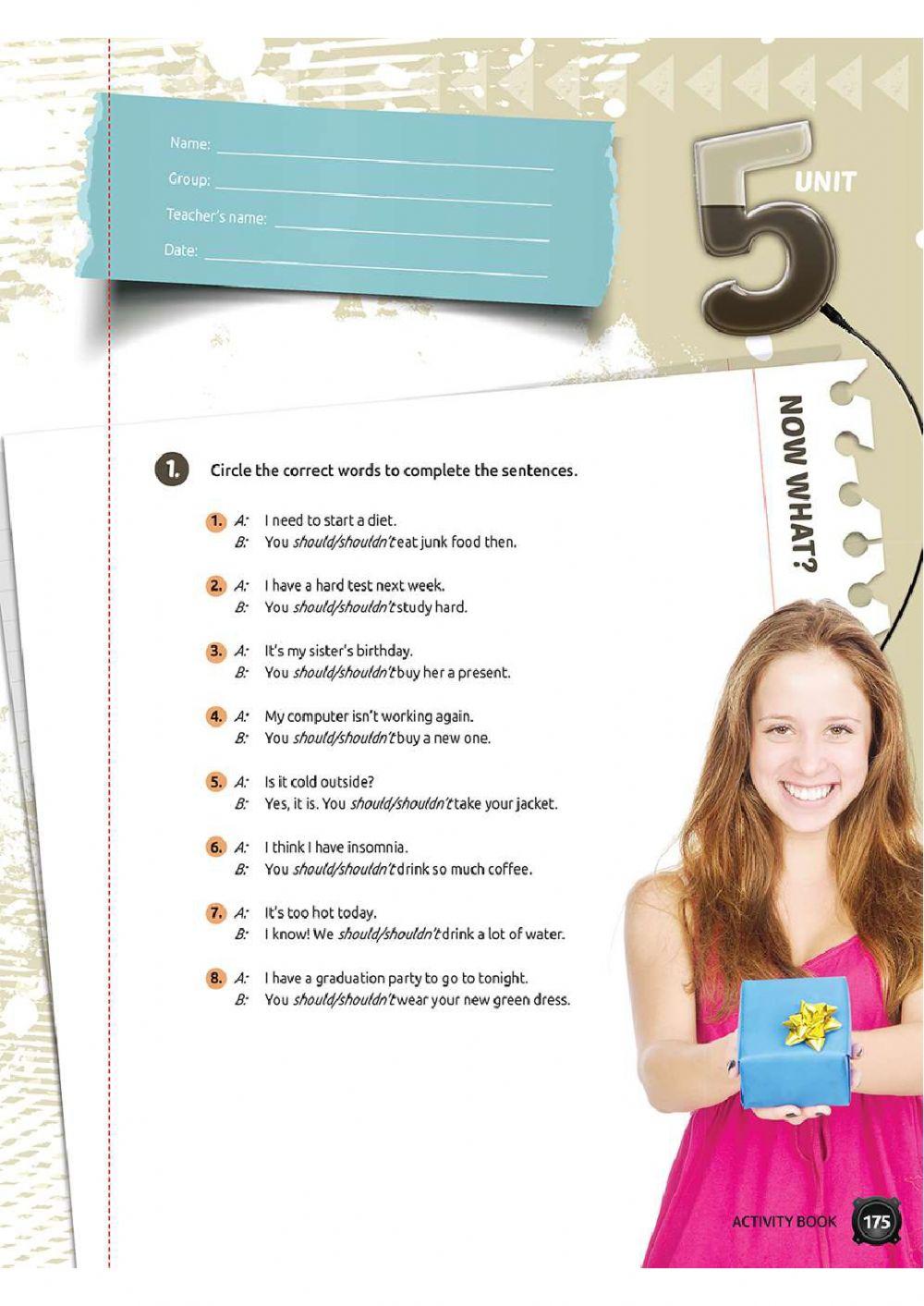 TEENS 4 - Unit 5 online exercise for | Live Worksheets