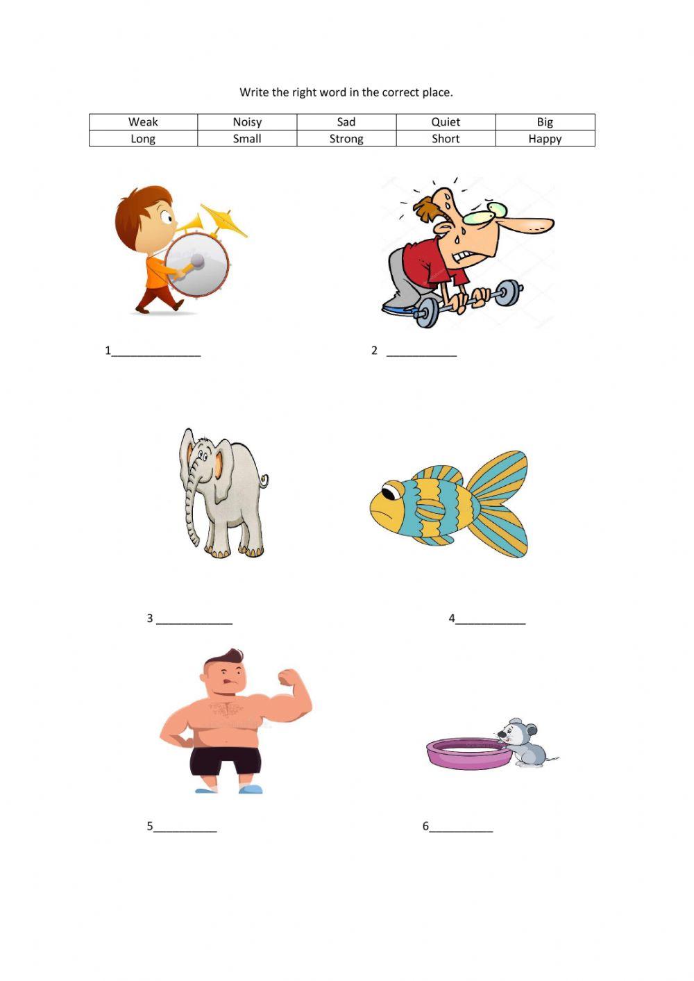 Opposite words interactive exercise | Live Worksheets