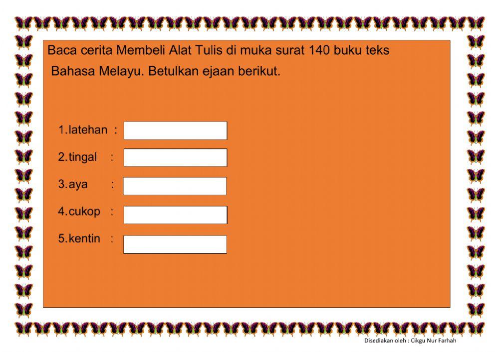 Membeli Alat Tulis worksheet | Live Worksheets