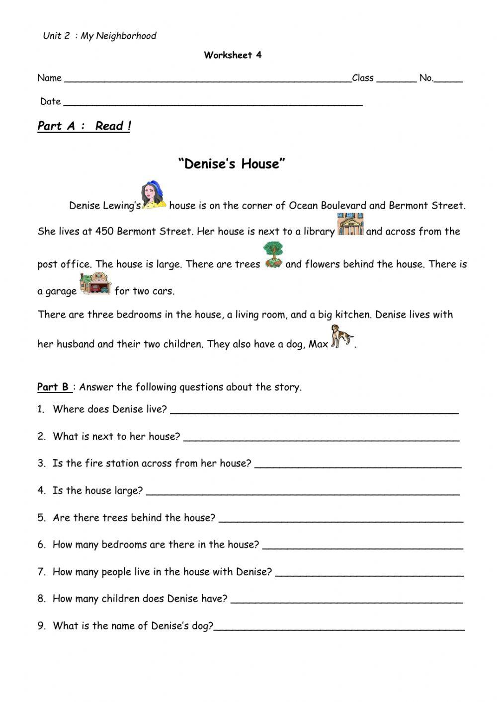Reading passage exercise | Live Worksheets