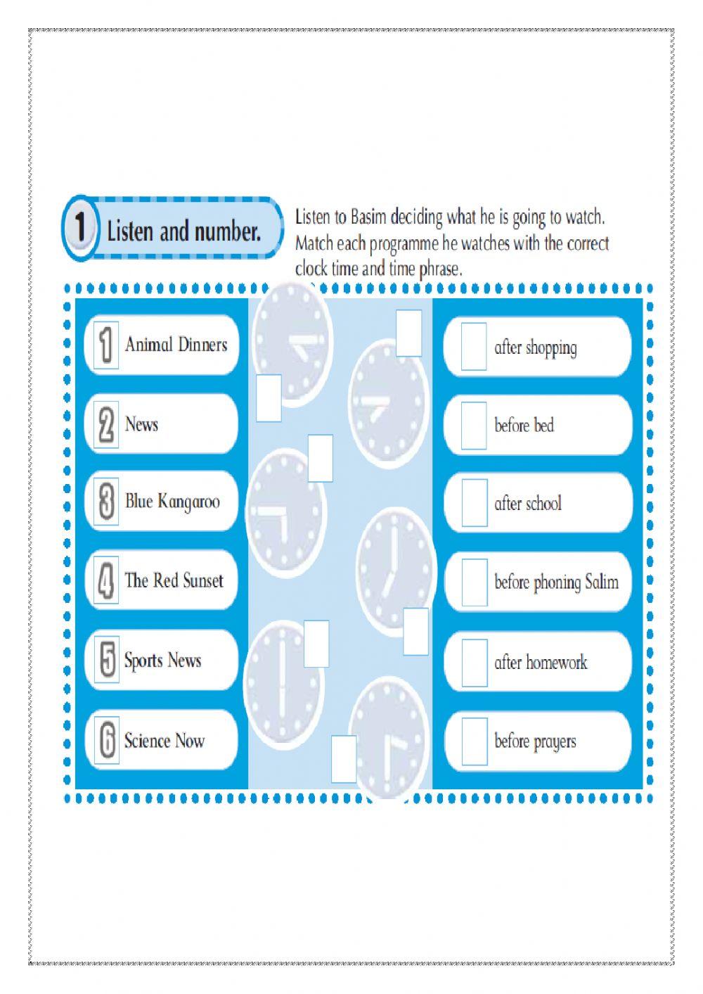 551255 | Time listening | MrsFatma | LiveWorksheets