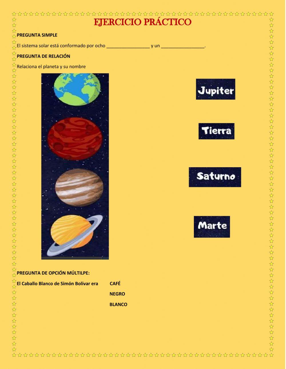 Planeta interactive worksheet | Live Worksheets