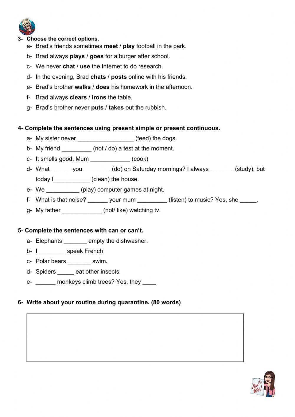End of the year test interactive worksheet | Live Worksheets