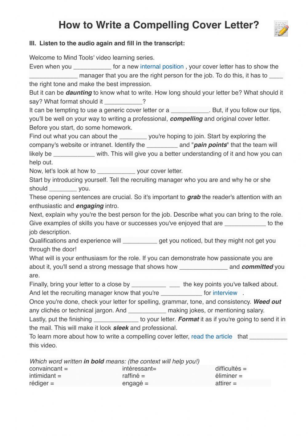 How to write a … | Free Interactive Worksheets | 552177