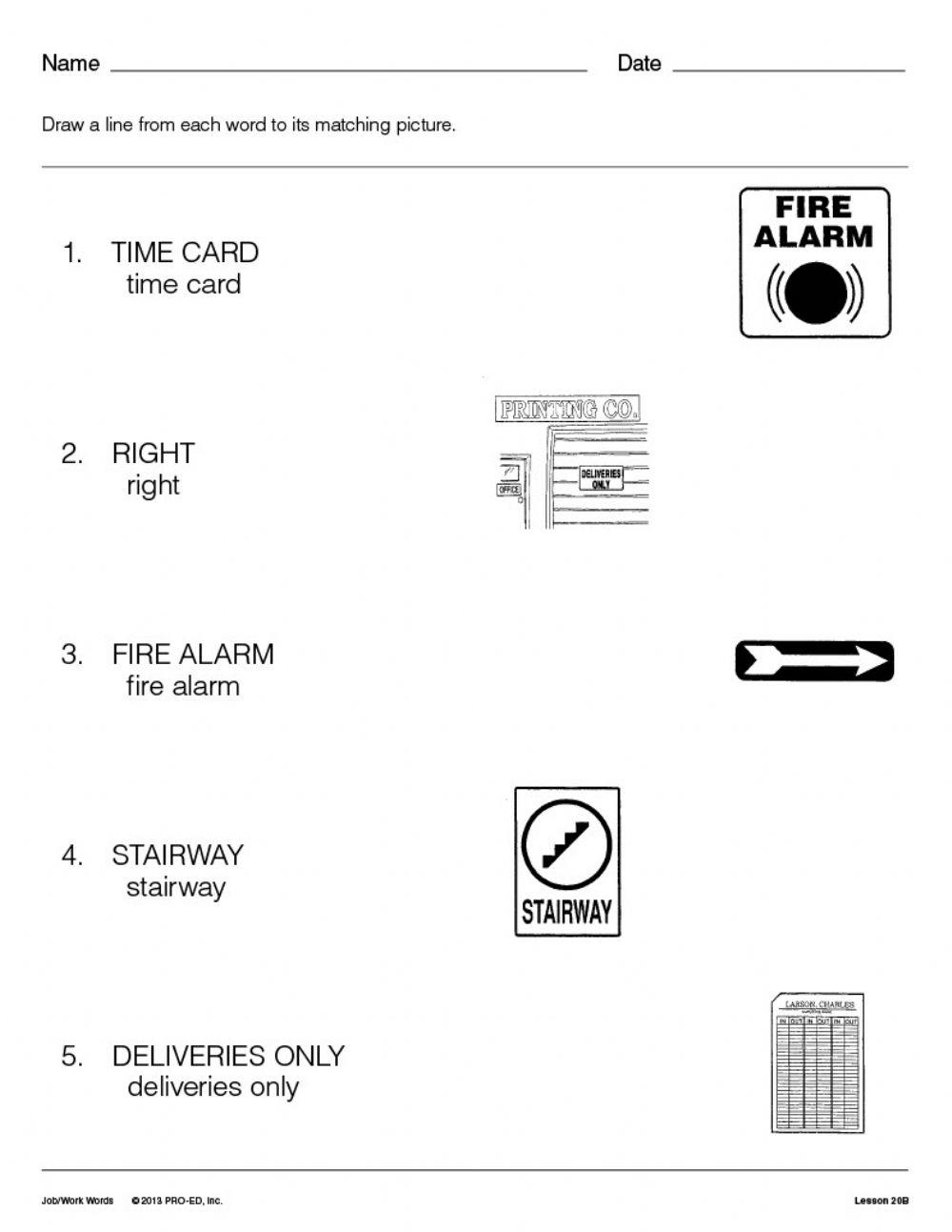 Edmark words lesson 20B worksheet | Live Worksheets
