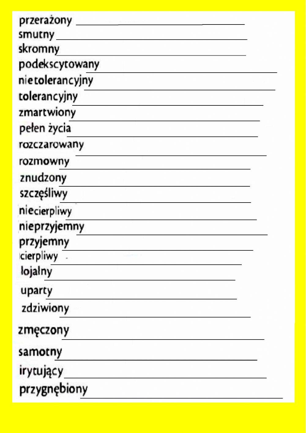 Vocabulary translation feelings worksheet | Live Worksheets