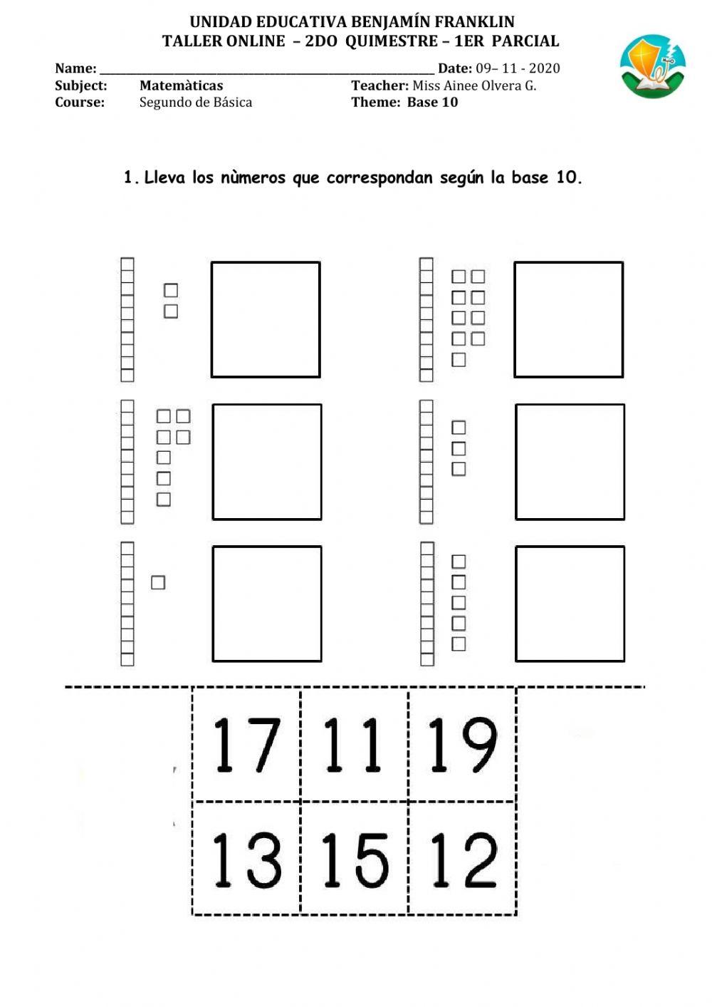 Base 10 taller 470891 | AINEEOLVERA | Live Worksheets
