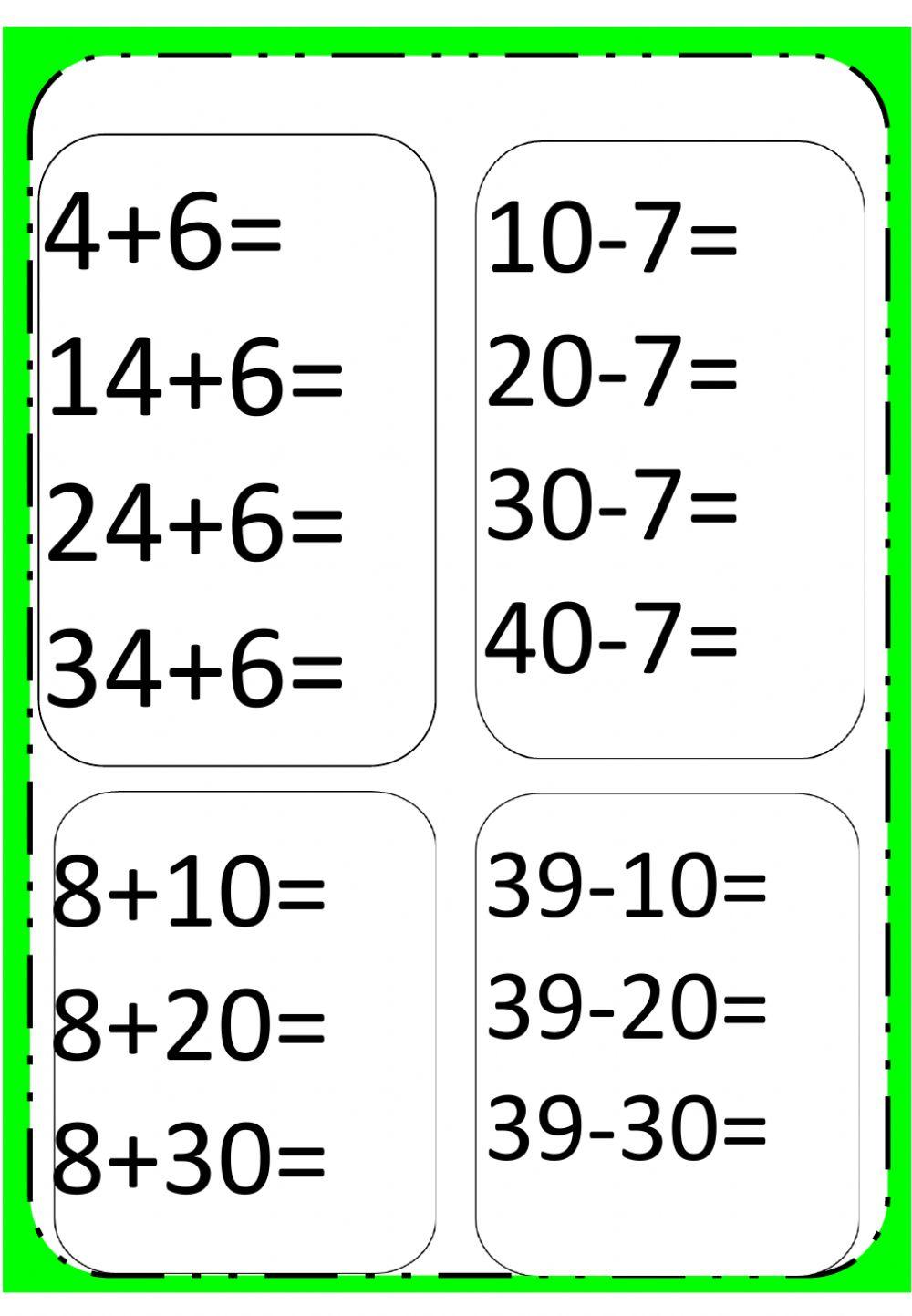 Mathematics online activity for Grade1 | Live Worksheets