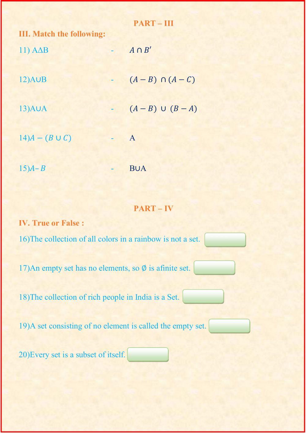 Ix Std Maths Worksheet Live Worksheets