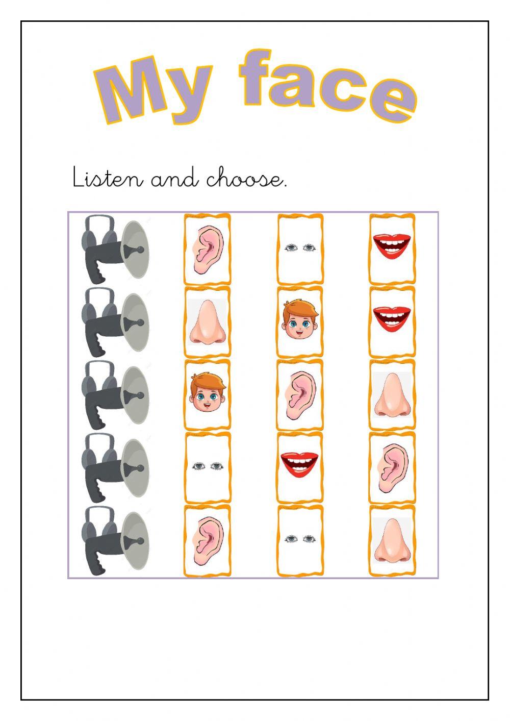 face 2 online exercise for | Live Worksheets