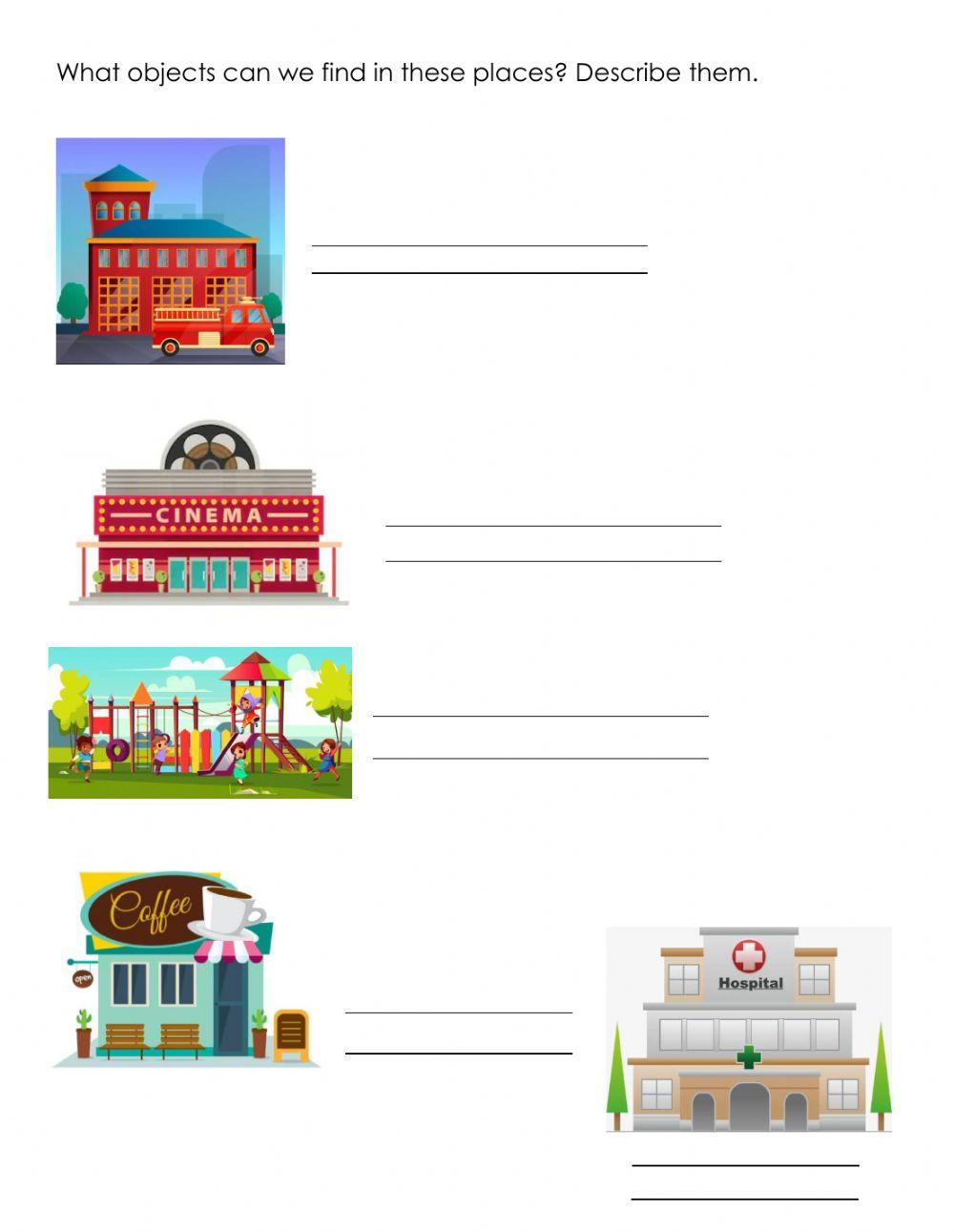 In My Town Worksheet For 5 Grade Live Worksheets