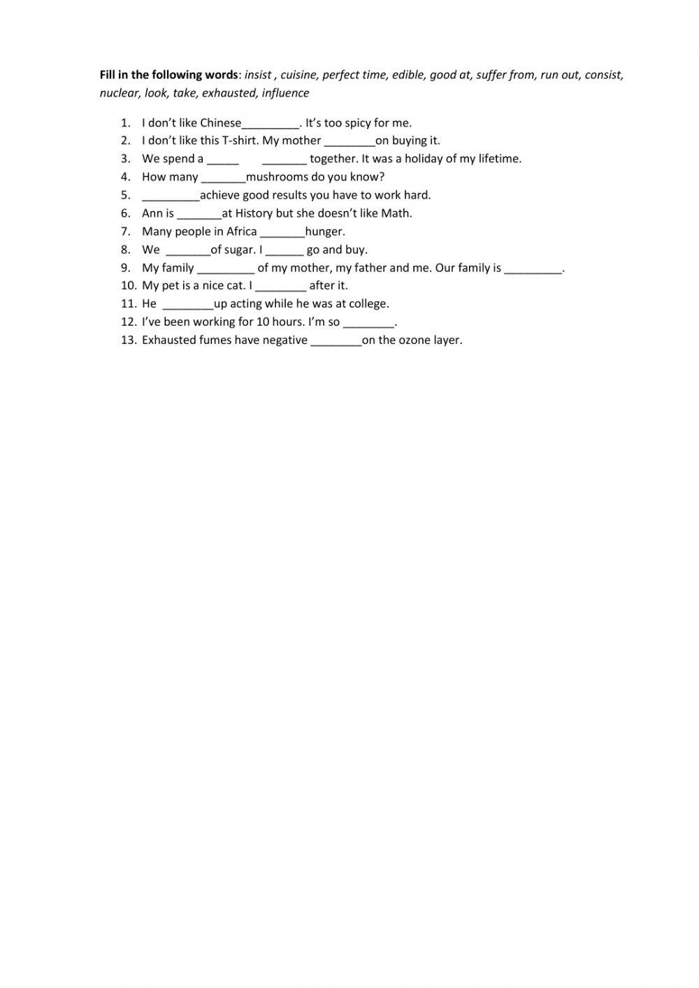 English for B2 worksheet | Live Worksheets