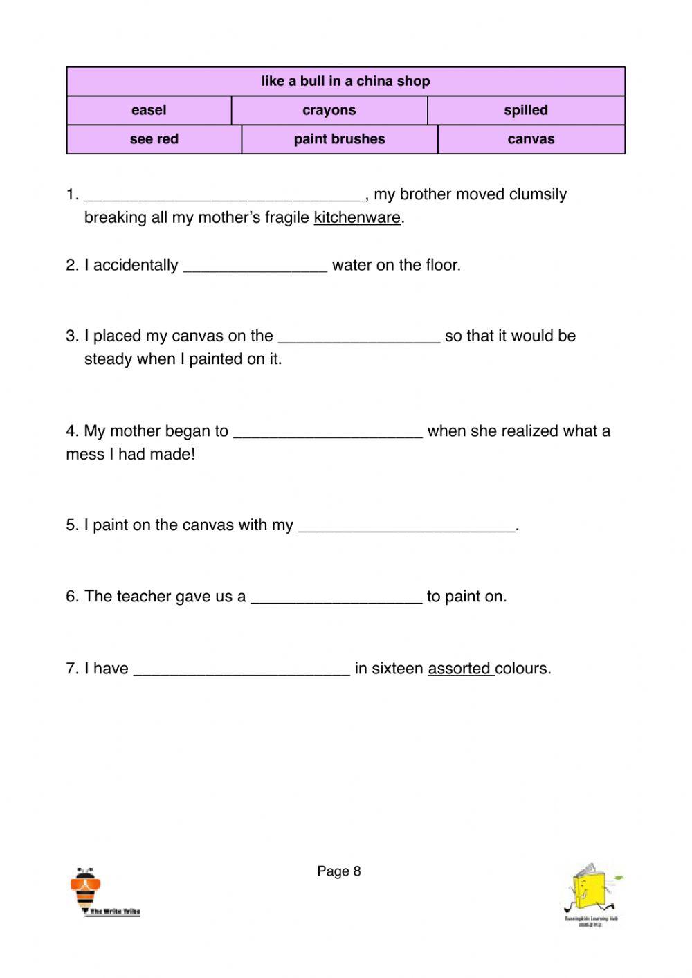 Week 38 e-learning p1 part 2 worksheet | Live Worksheets