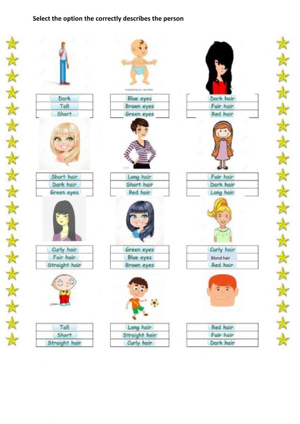 Physical Appear… | Free Interactive Worksheets | 1089217