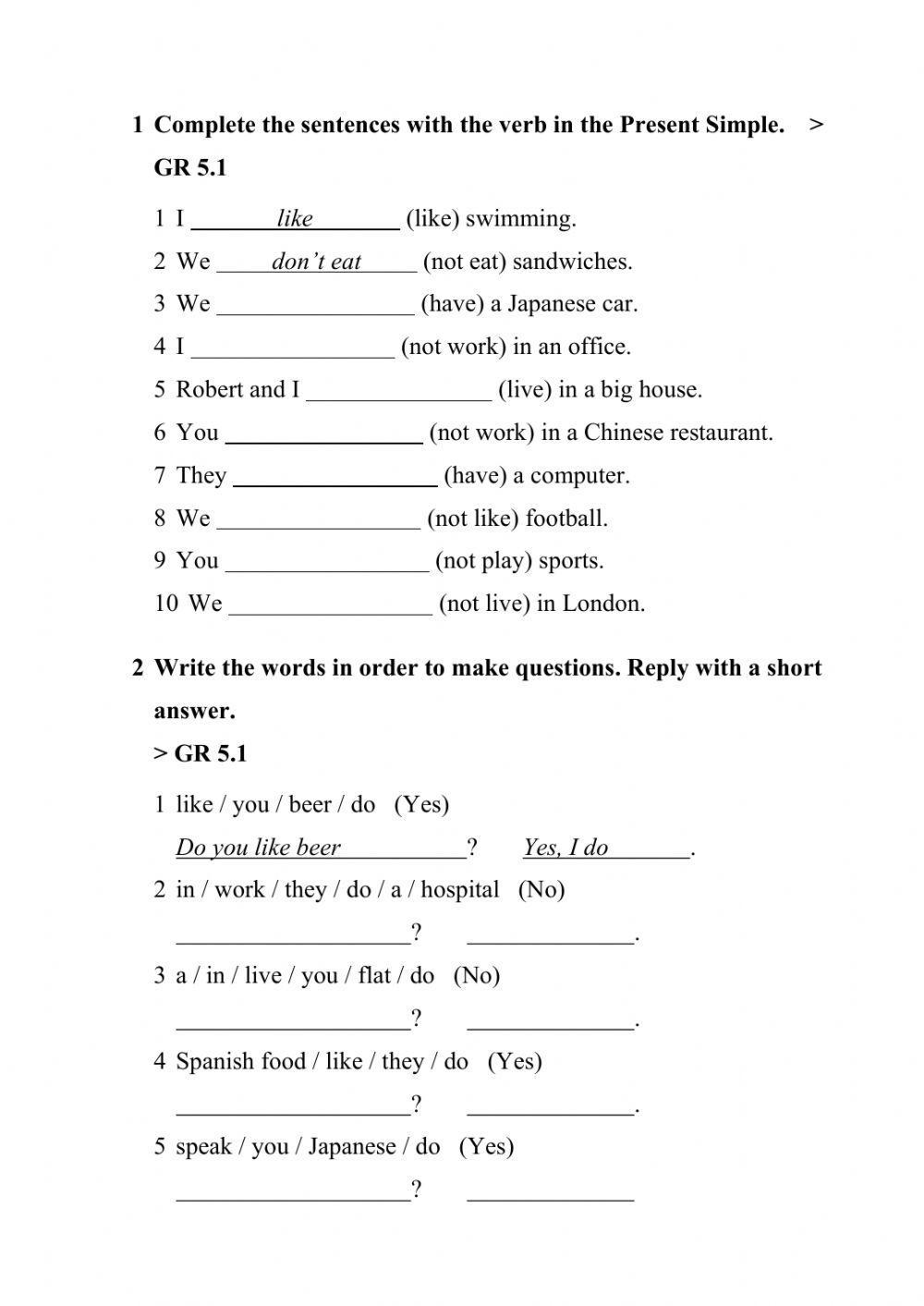 Hew Headway Beg… | Free Interactive Worksheets | 474010