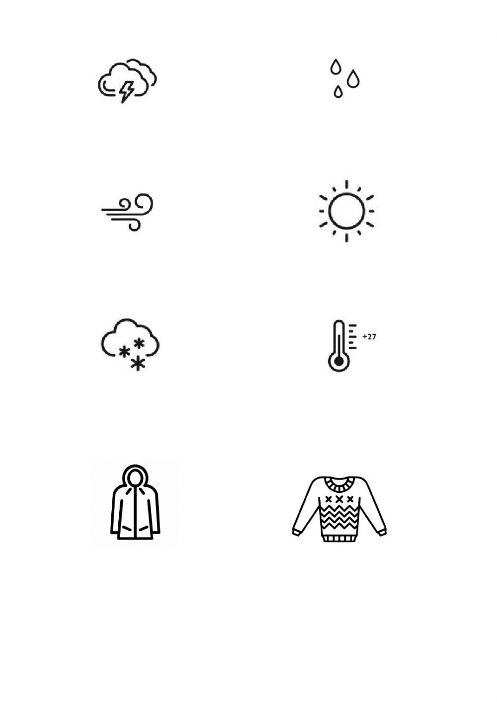 Weather symbols online exercise for | Live Worksheets