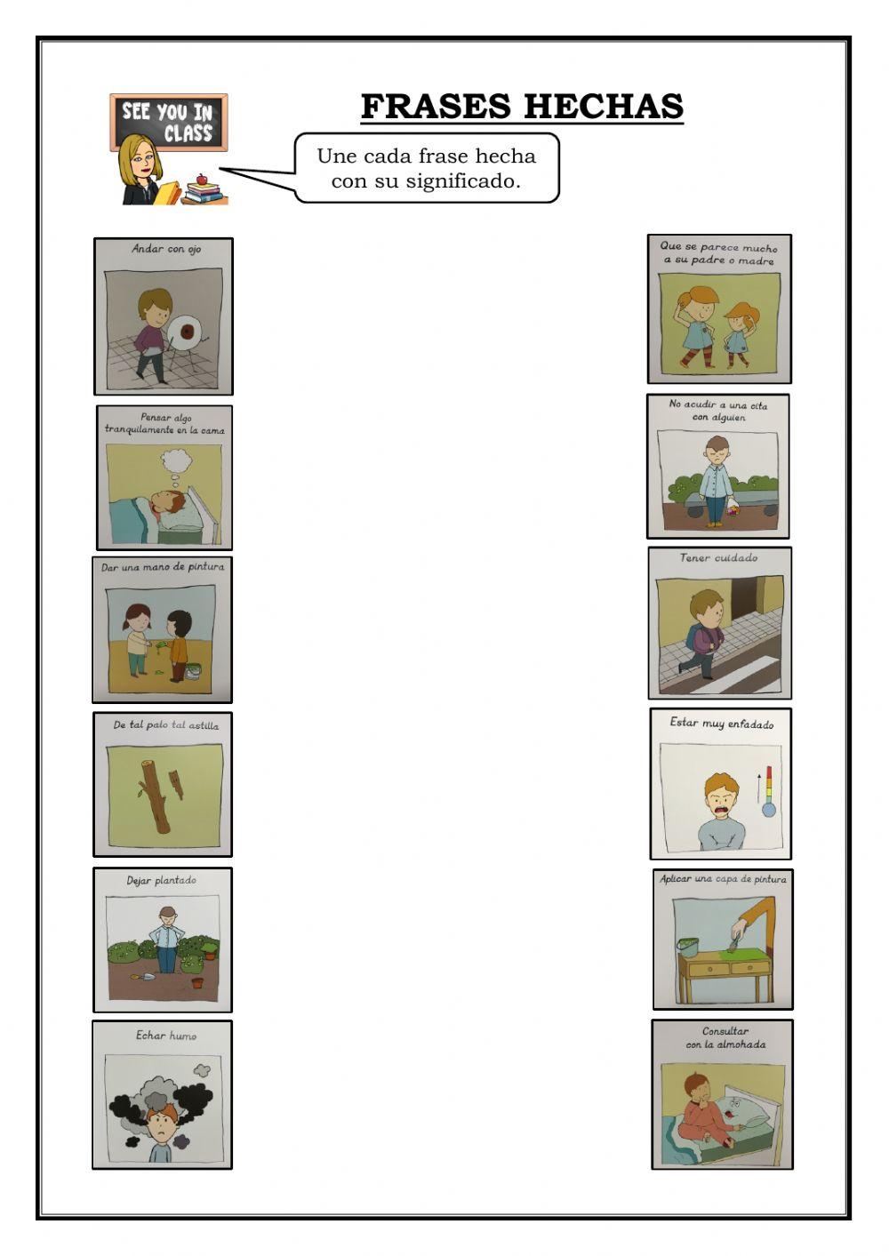 Ficha De Actividad Relaciona Frases Hechas 1 Teacher Made - Otosection Ficha De Actividad Relaciona Frases Hechas 1 Teacher Made - Otosection