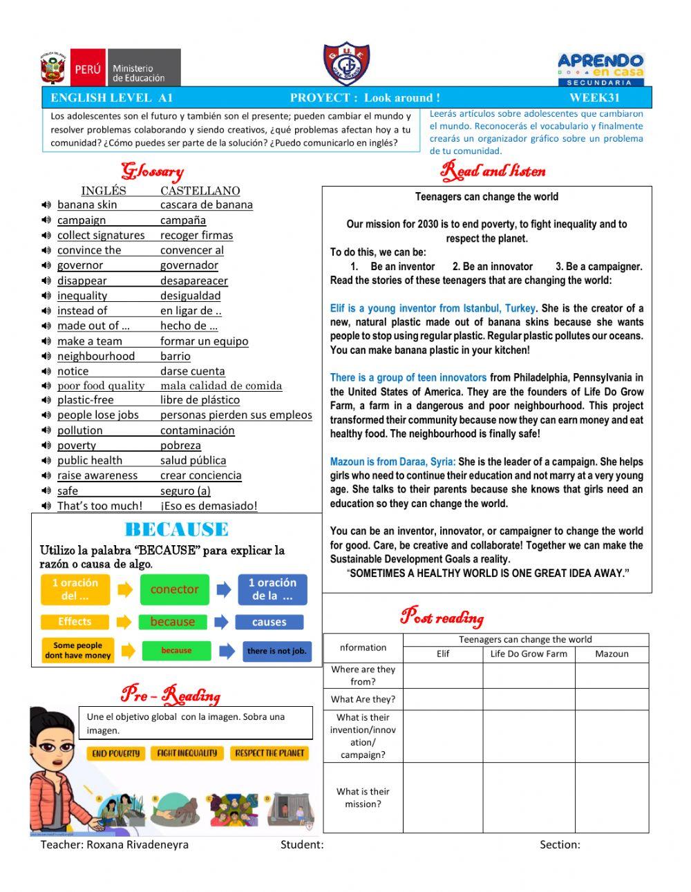 Week 31 A1 worksheet | Live Worksheets