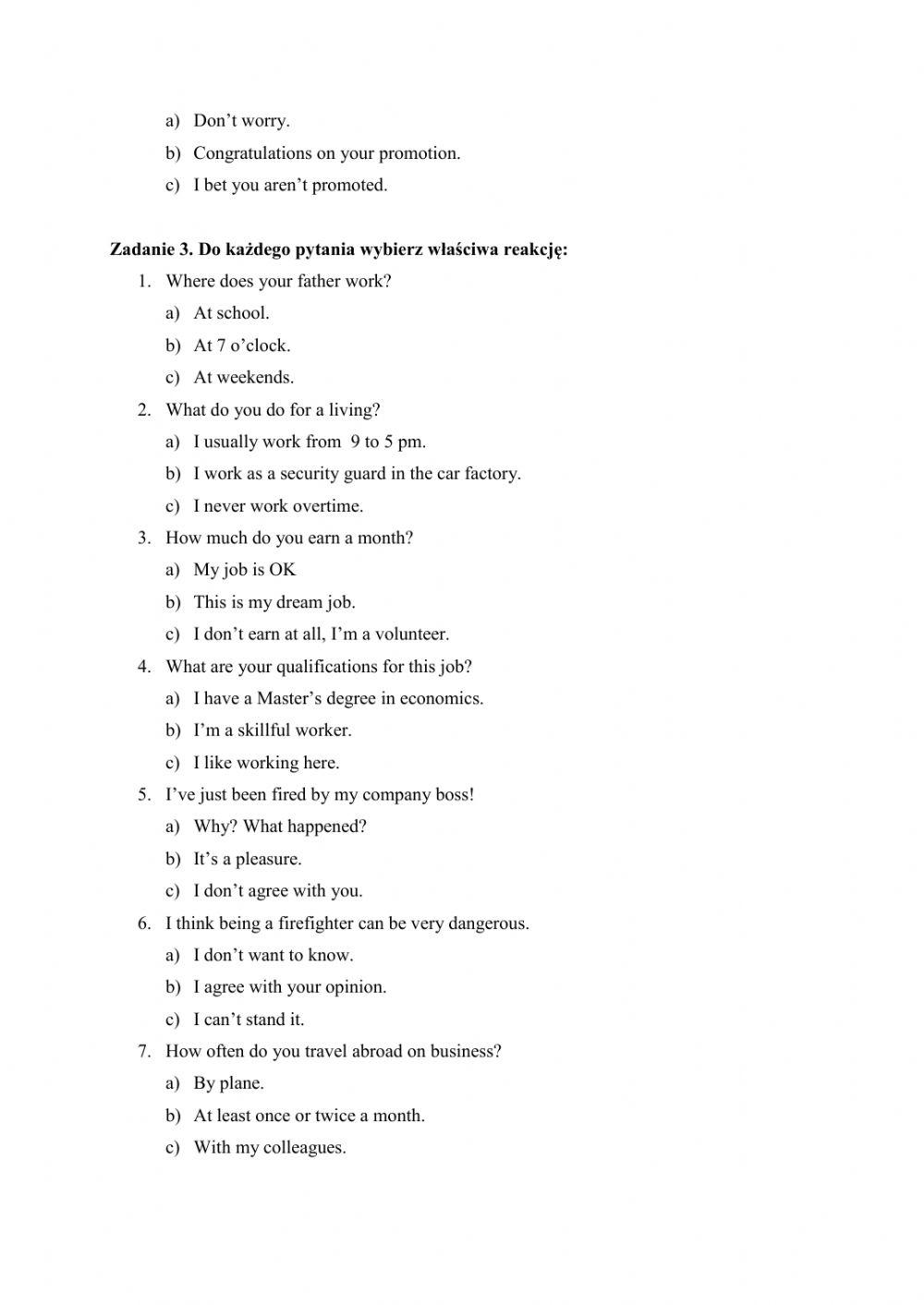 JOBS language f… | Free Interactive Worksheets | 6206477