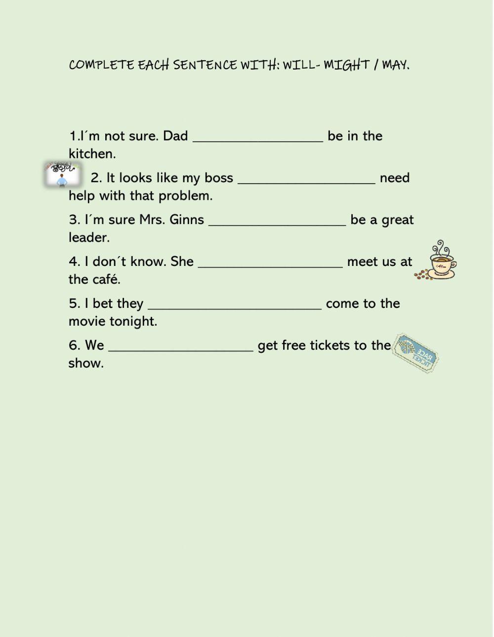 My- will worksheet | Live Worksheets