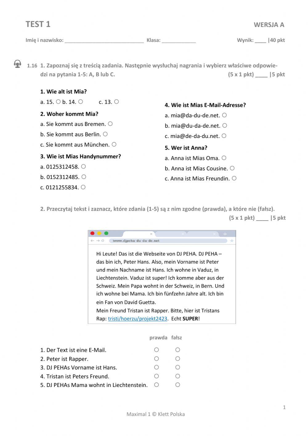Test Maximal 1 … | Free Interactive Worksheets | 6207839