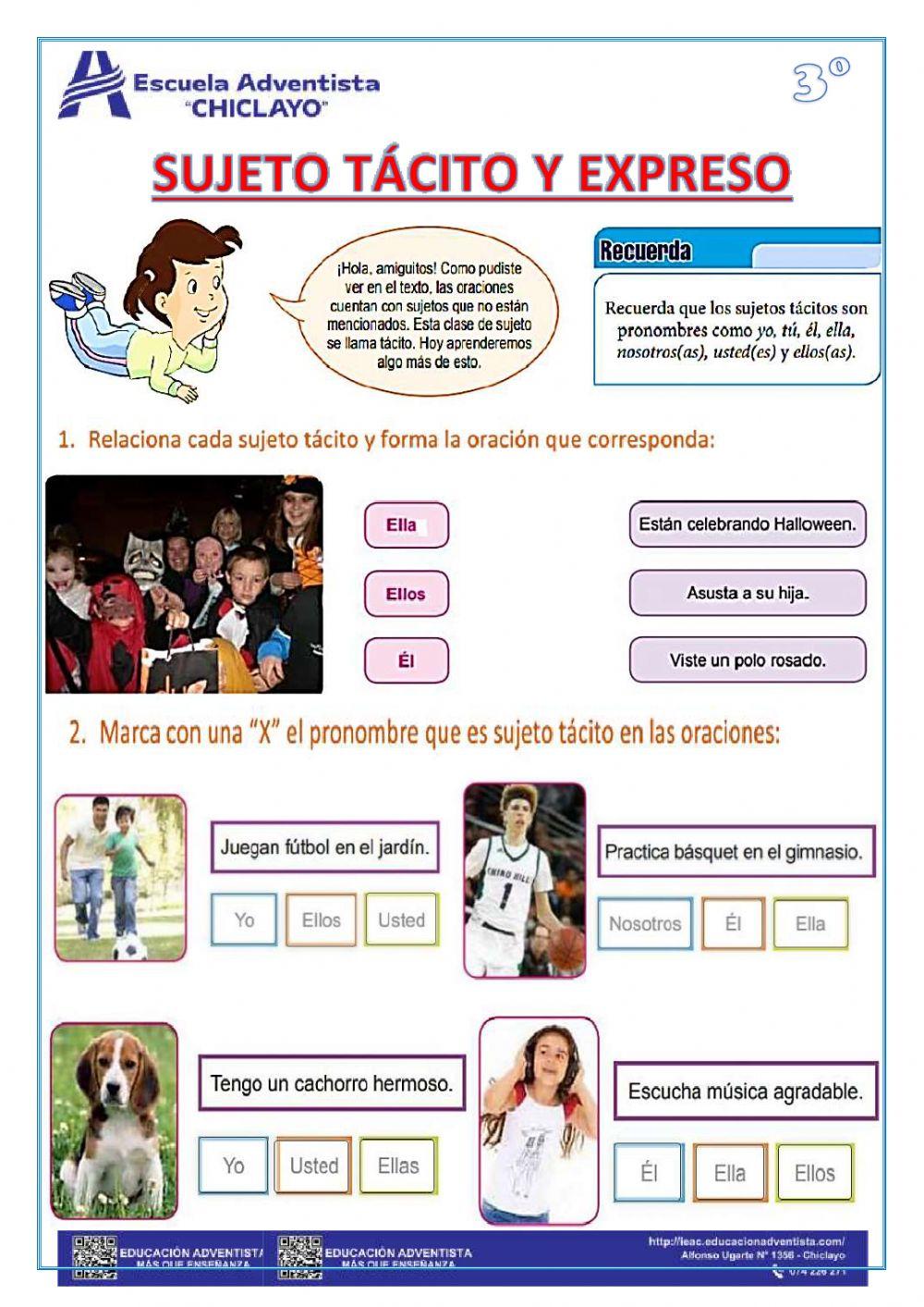 6207577 | SUJETO TACITO Y EXPRESO | Ruth Amparo Leyva