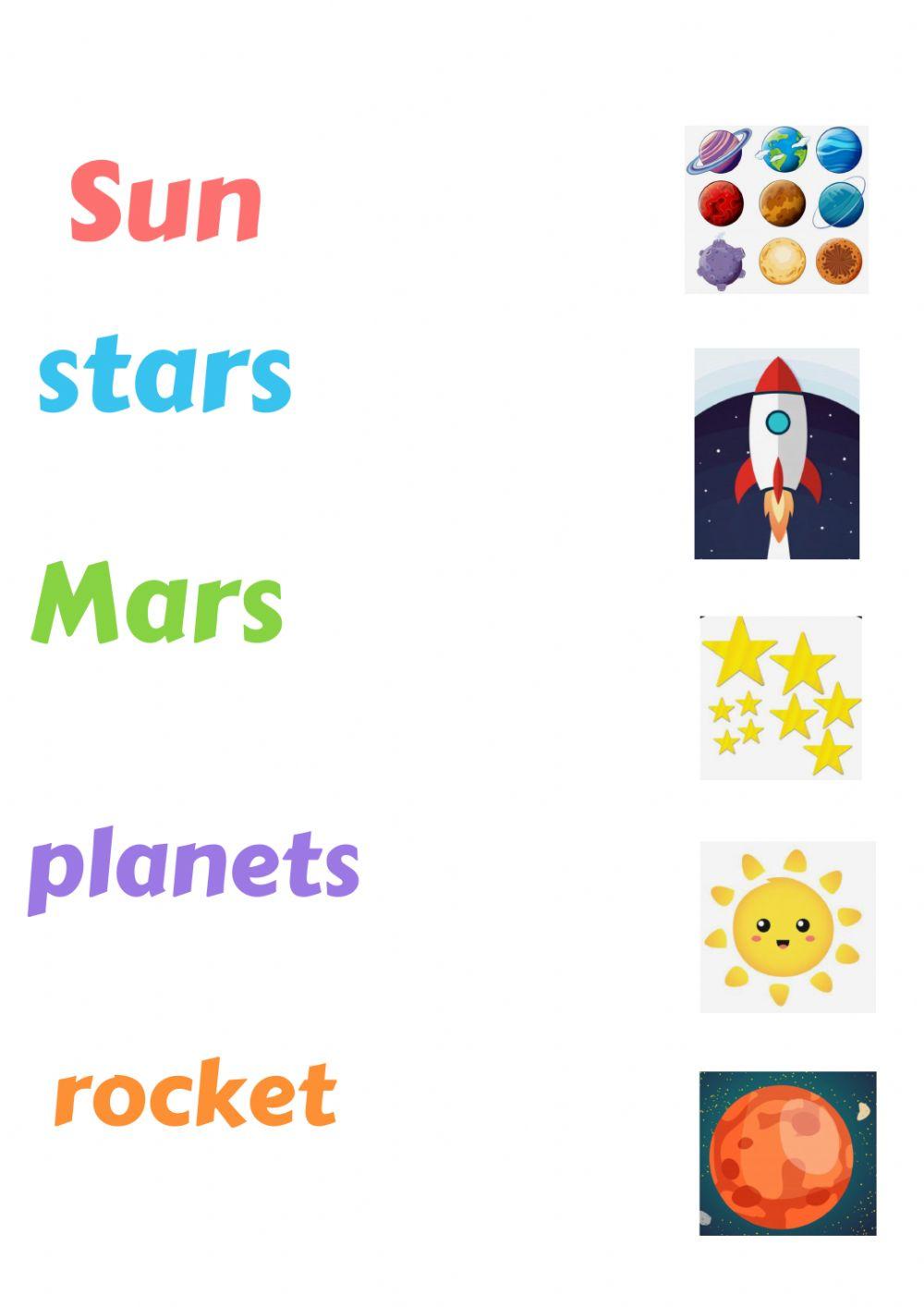 PLANETS READING ACTIVITY worksheet | Live Worksheets