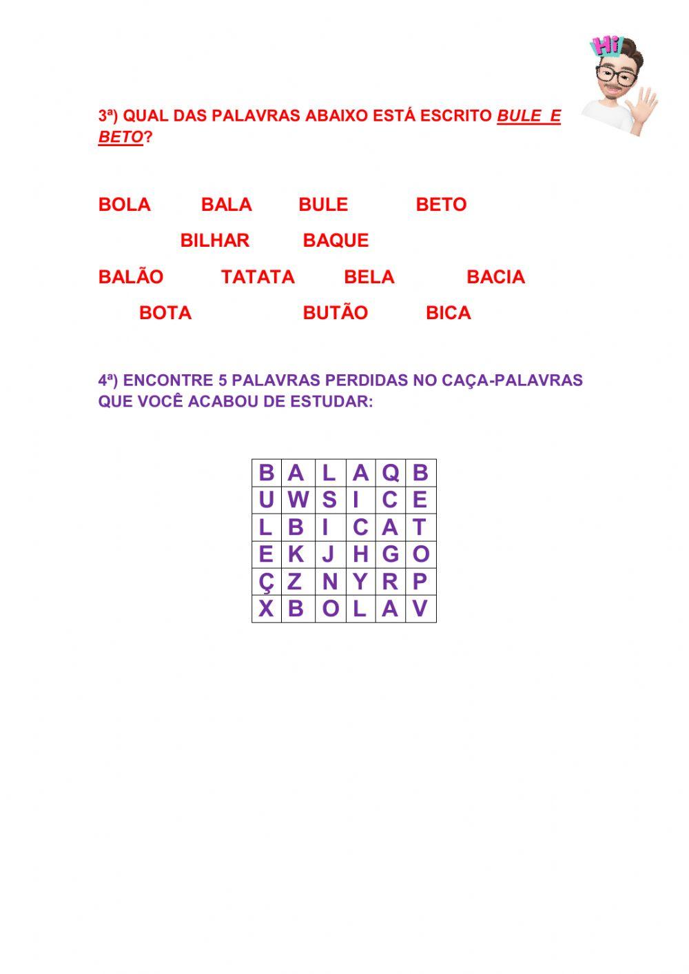 A letra B worksheet | Live Worksheets