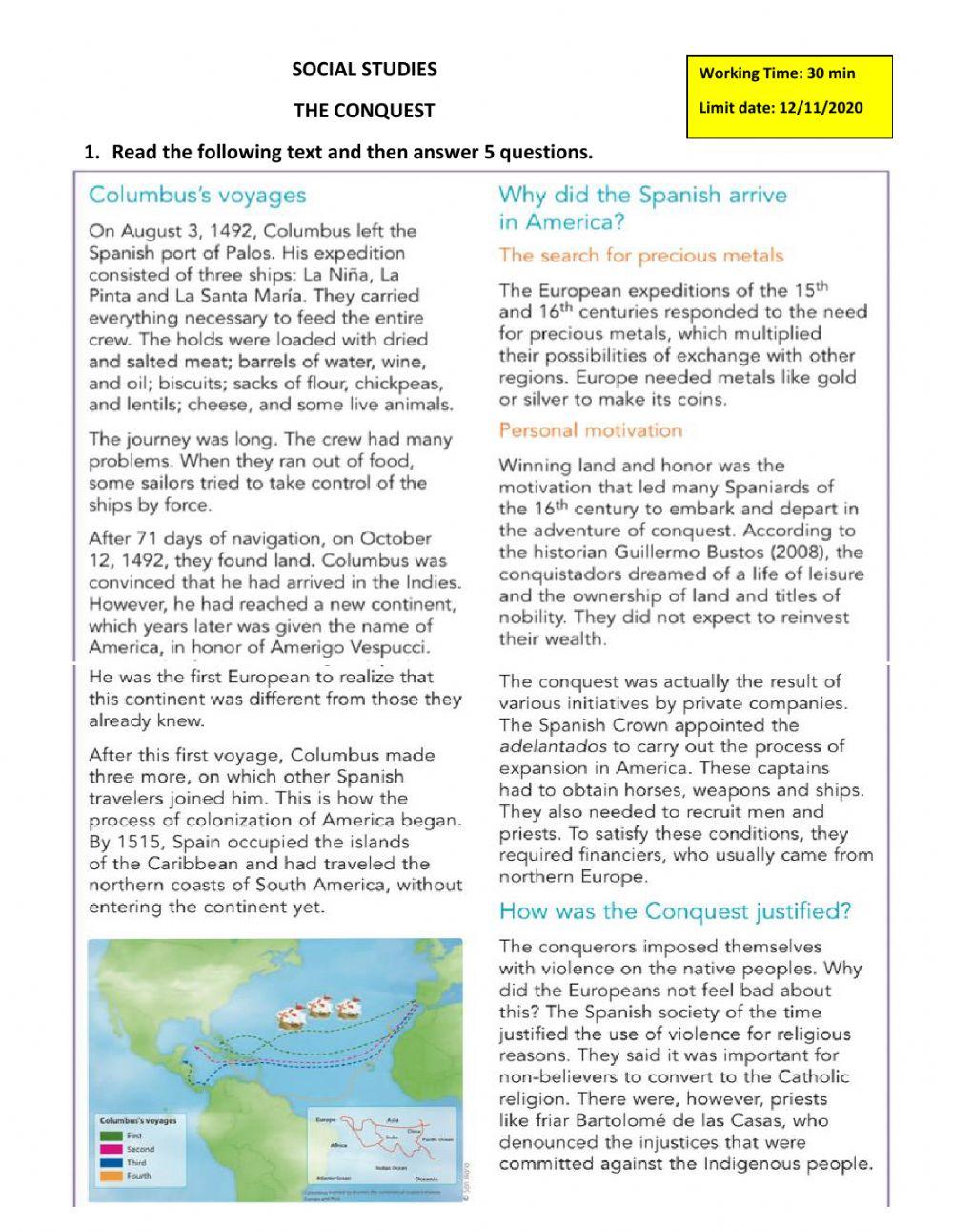 The Coquest worksheet | Live Worksheets