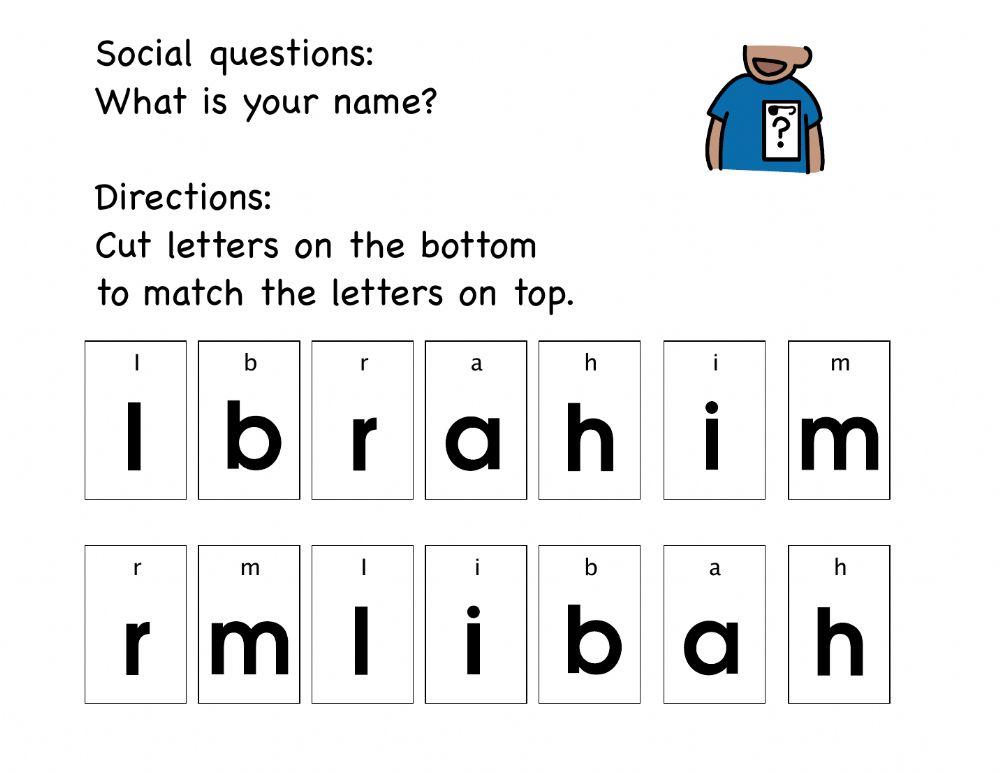 Ib name worksheet | Live Worksheets