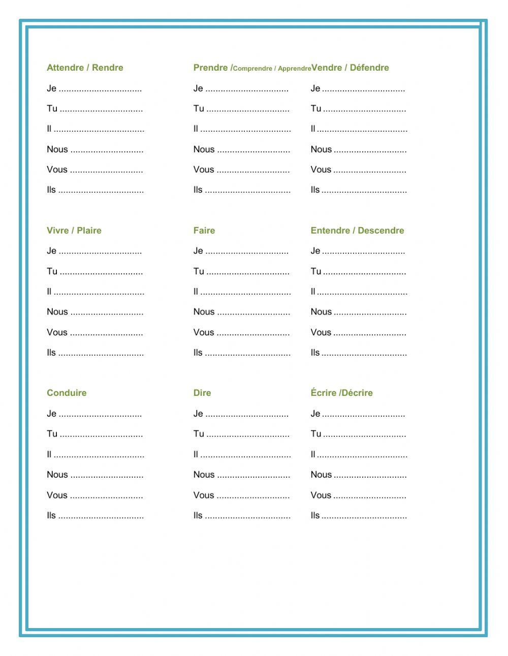 LE PASSÉ COMPOSE online exercise for | Live Worksheets