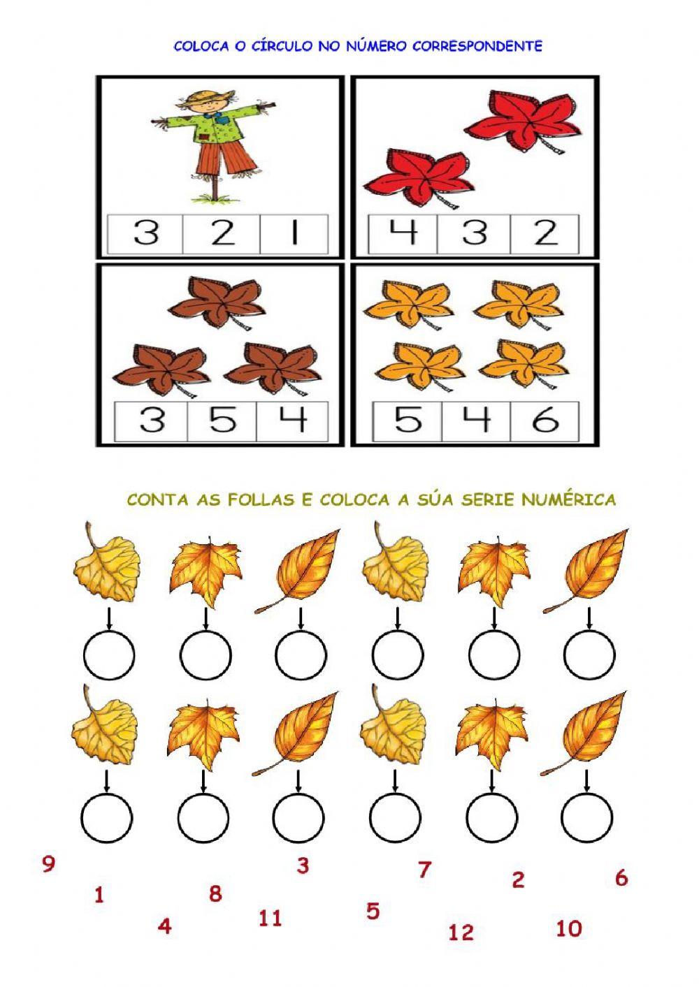 Conta e sinala worksheet | Live Worksheets