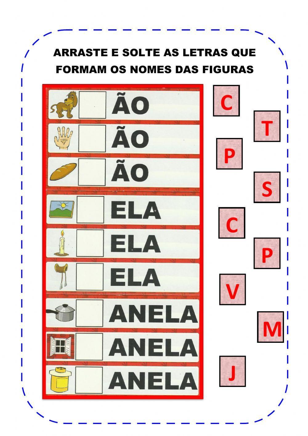 Trocando letras | Free Interactive Worksheets | 479477