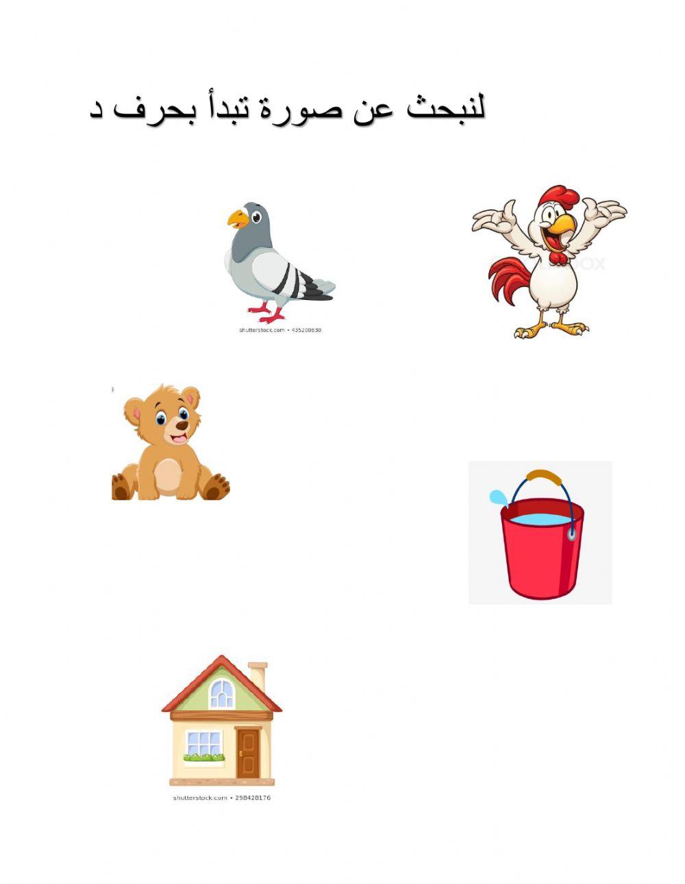 حرف د Interactive Exercise Live Worksheets