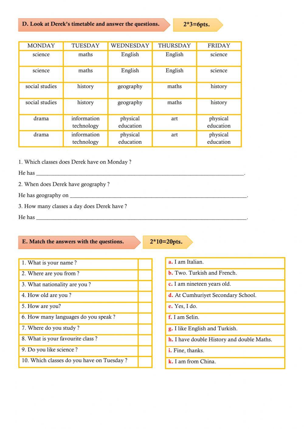 5th Grade 1st W… | Free Interactive Worksheets | 480540