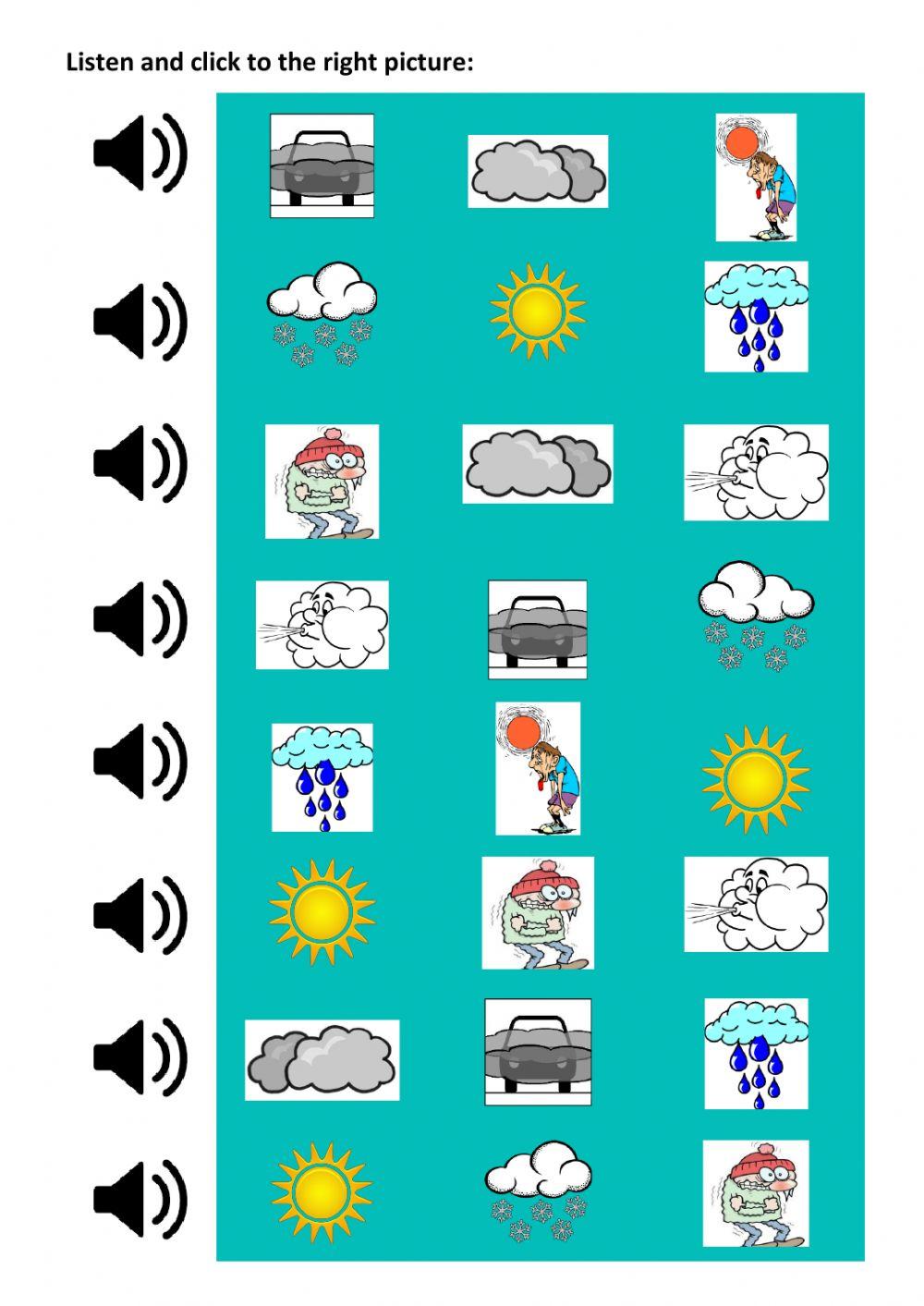 weather exercise online exercise for | Live Worksheets