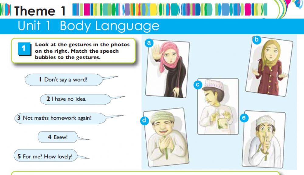 Unit 1-Body language- CB p 2-Act 1 4397526 | Alabri Amira