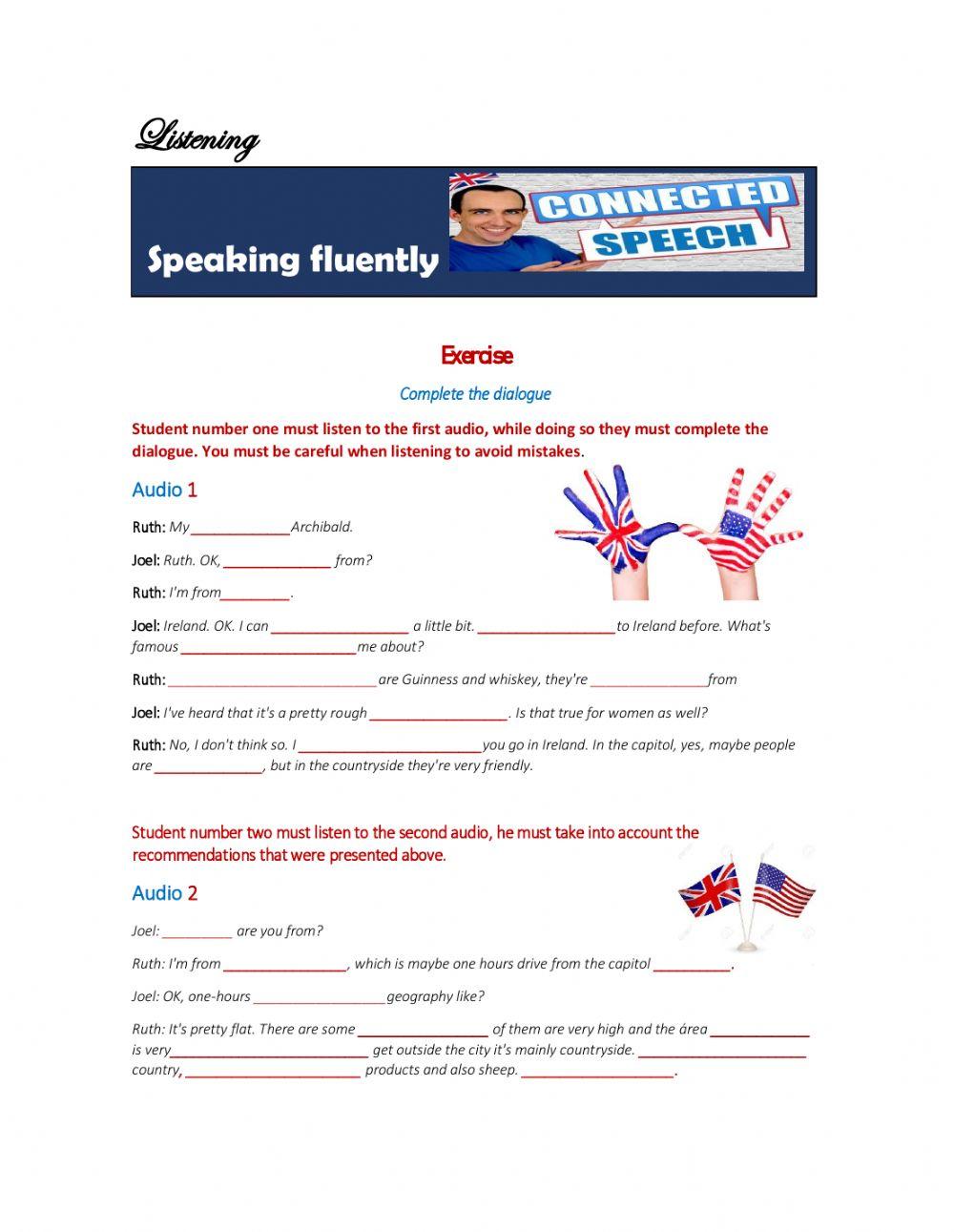 Connected Speech online exercise for | Live Worksheets