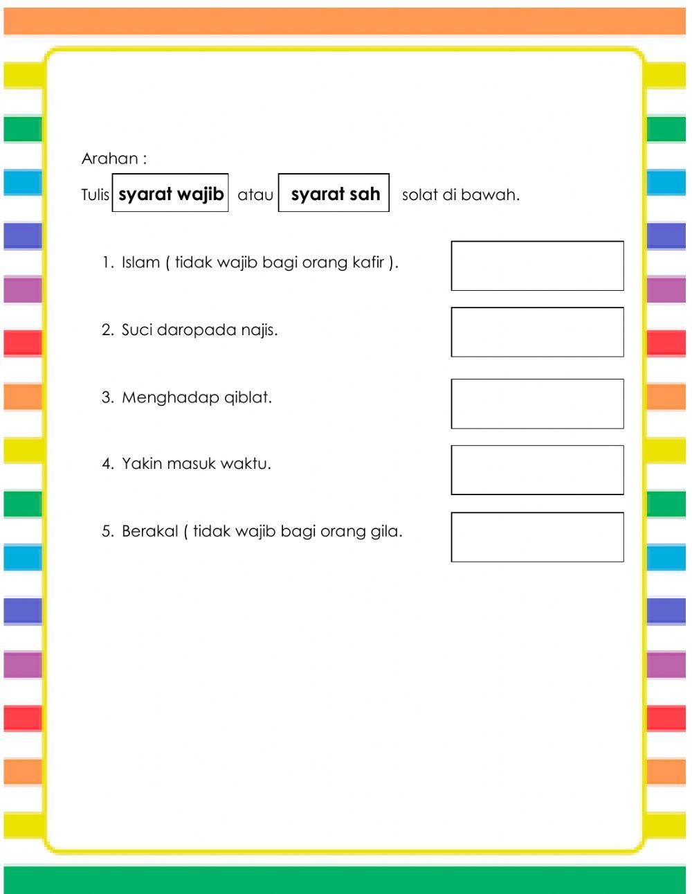 LATIHAN FEQAH T… | Free Interactive Worksheets | 6212266