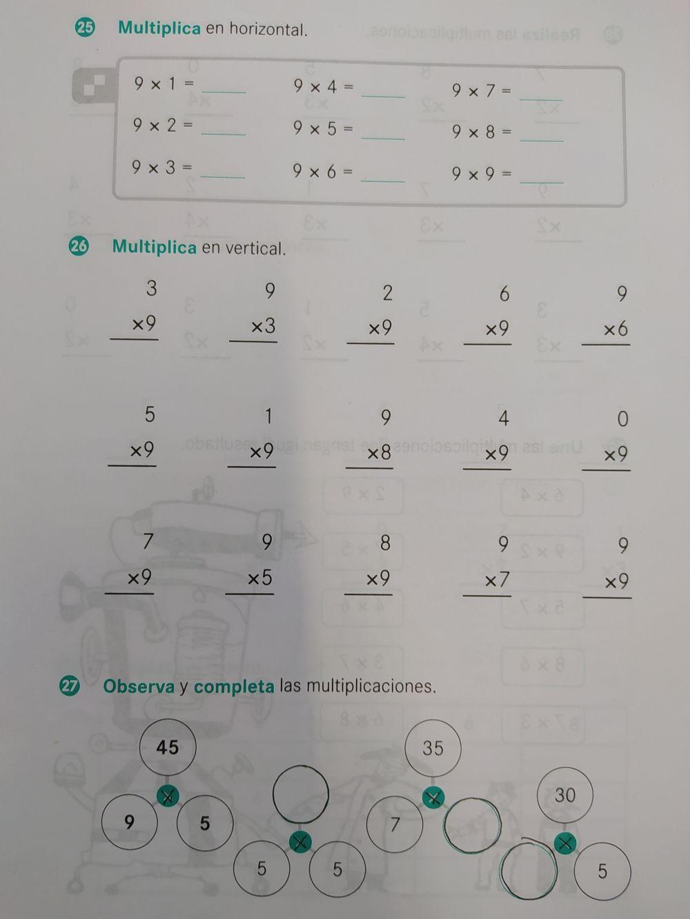 tabla del 9 online exercise for | Live Worksheets