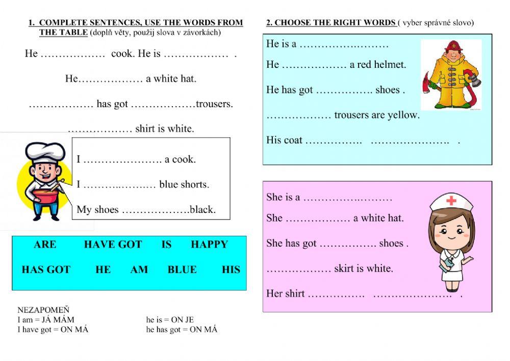 Jobs online exercise for 4 | Live Worksheets