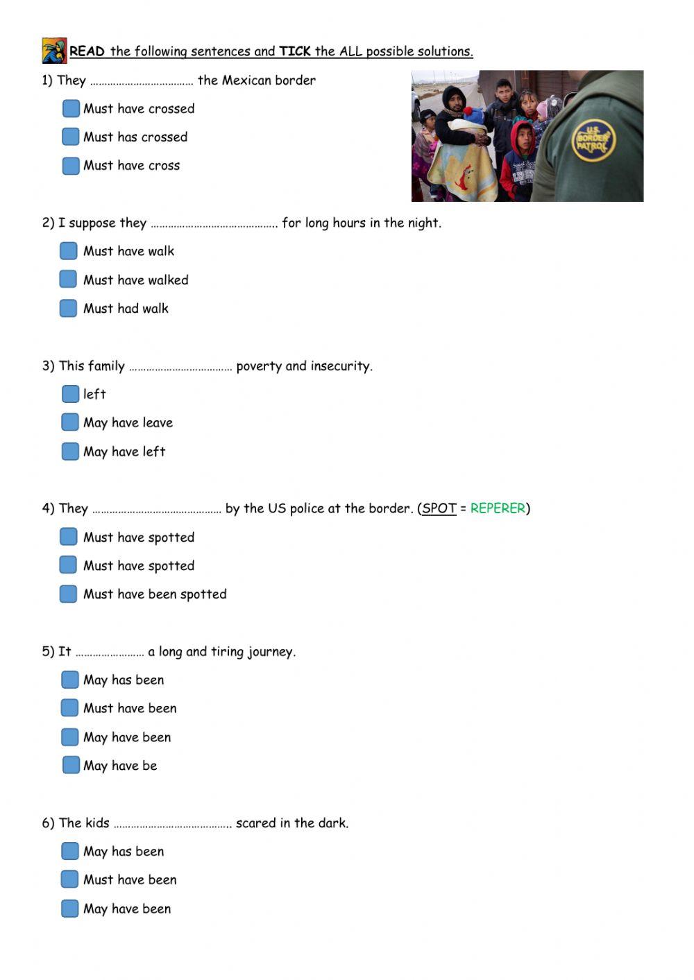 Modals past worksheet | Live Worksheets