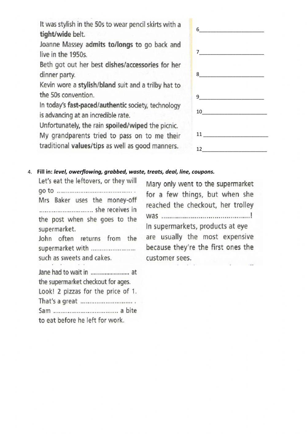 Active words worksheet | Live Worksheets