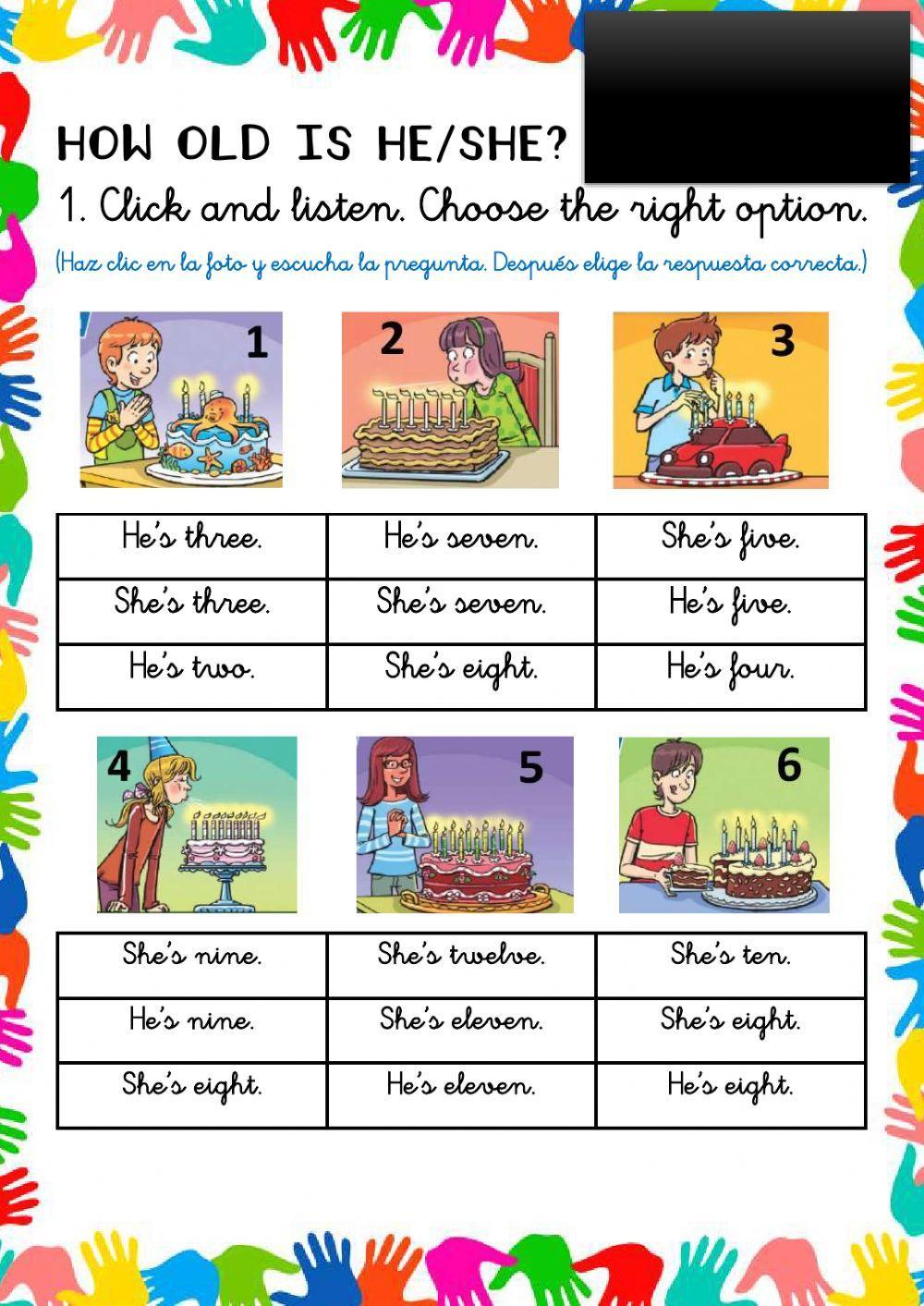 How old is he-s… | Free Interactive Worksheets | 481584