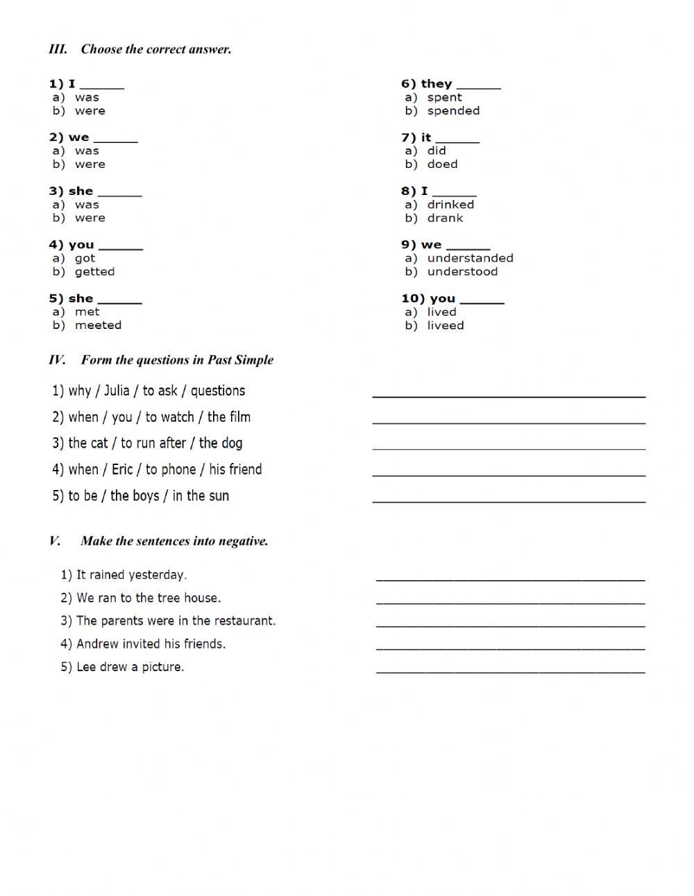 Unit 8A: Grammar | Free Interactive Worksheets | 481839