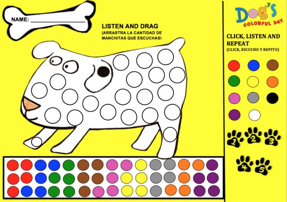 Listen and drag the spots worksheet | Live Worksheets